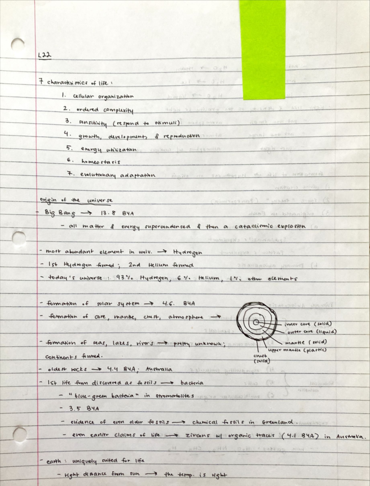 BIO 200 Lecture 22 - L224 Dee 5, Characky sHes of (ite aE. I. Cellutar ...