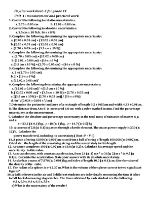 Phys 1011 work-energy notes - Unit 4: Work and Energy 4 Work Done by a ...