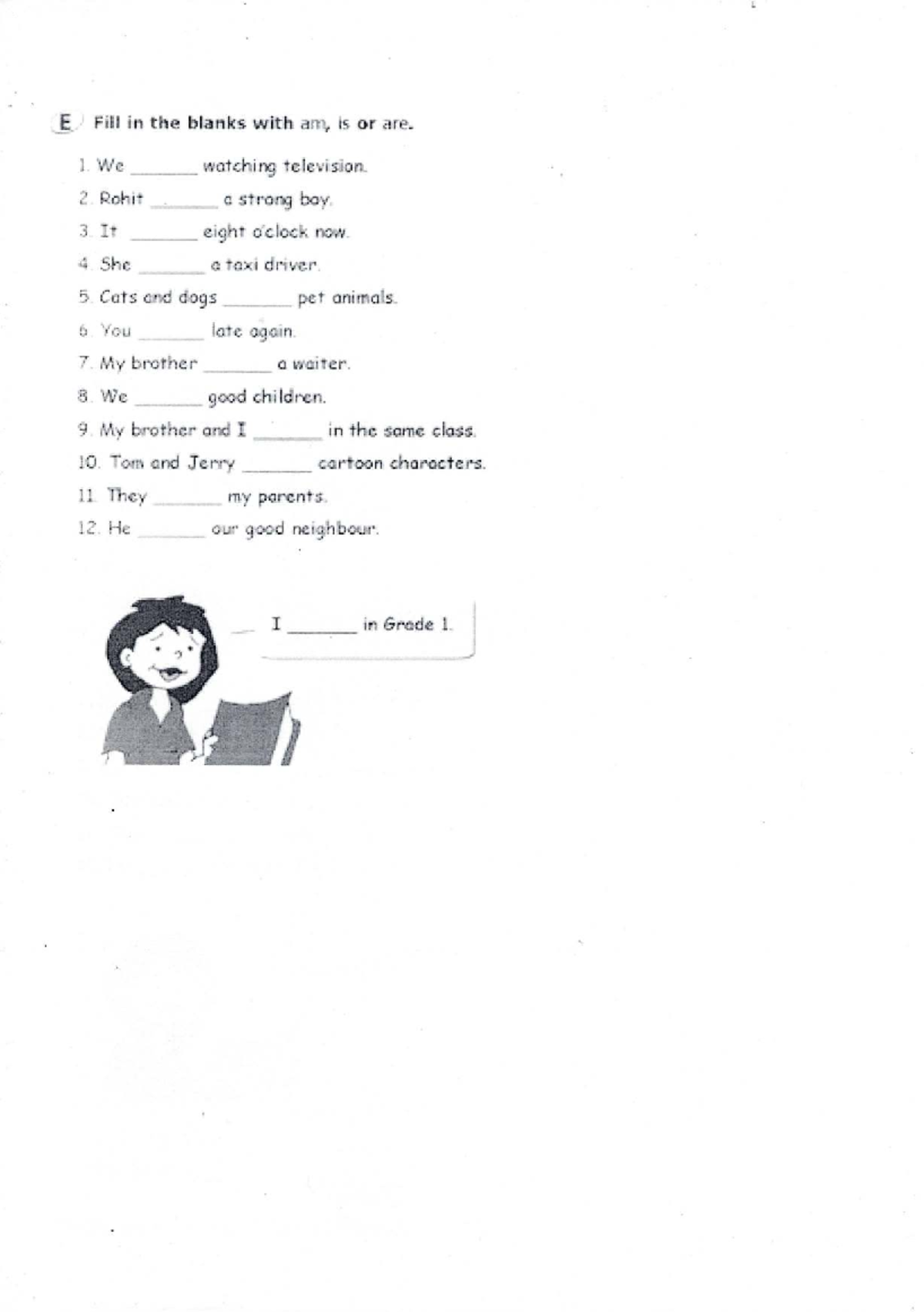 VERB TO BE Homework 1: Fill in the Blanks with Am, Is, Are - Studocu