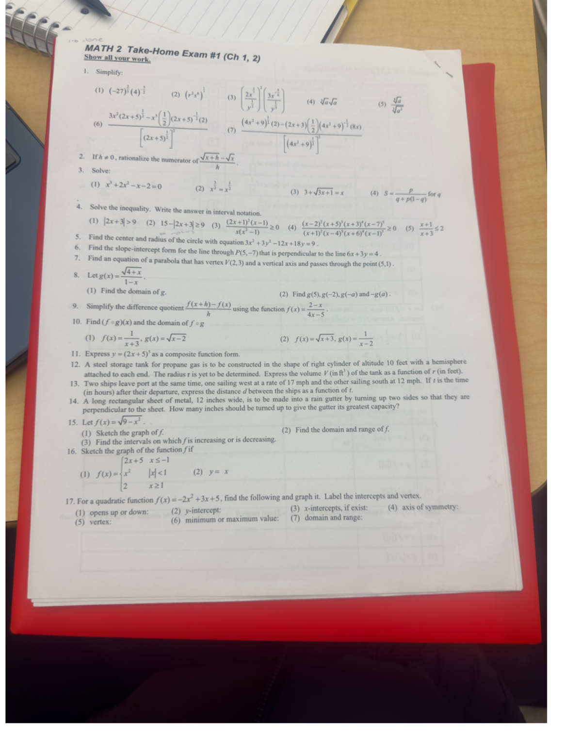 Mathematics Study Guide: Key Concepts and Techniques - done MATH 2 Exam ...