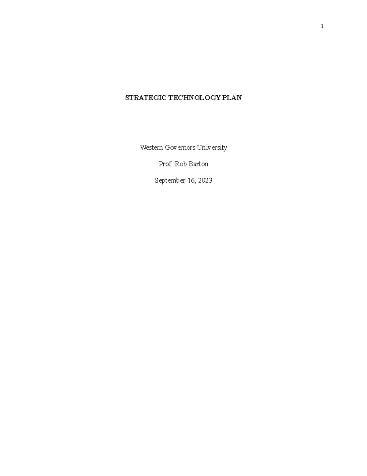 MMT2 Task 2: Strategic Technology Plan and AI Integration in Healthcare - Studocu