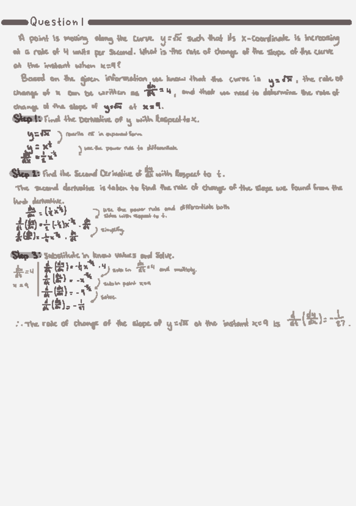 Calculus Assignment 3: Rate of Change and Derivatives Analysis - Studocu