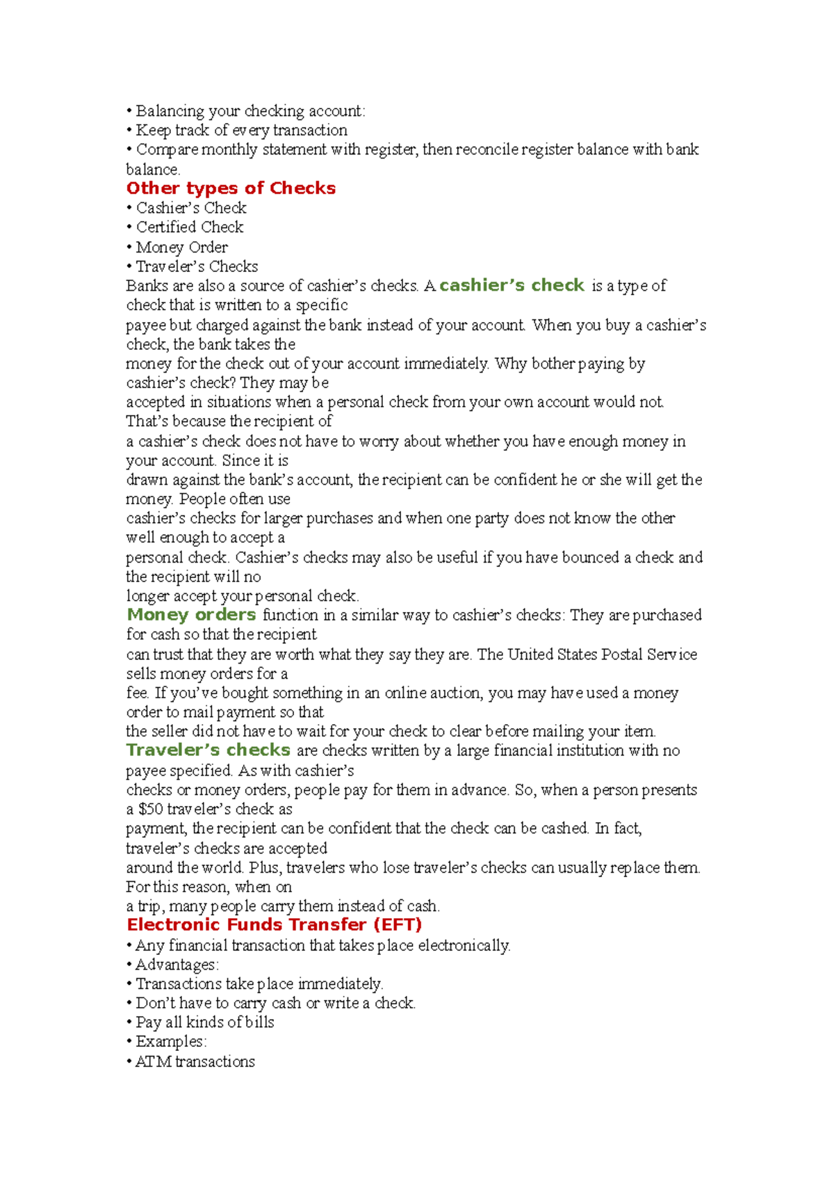 Balancing your checking account - Balancing your checking account: Keep ...