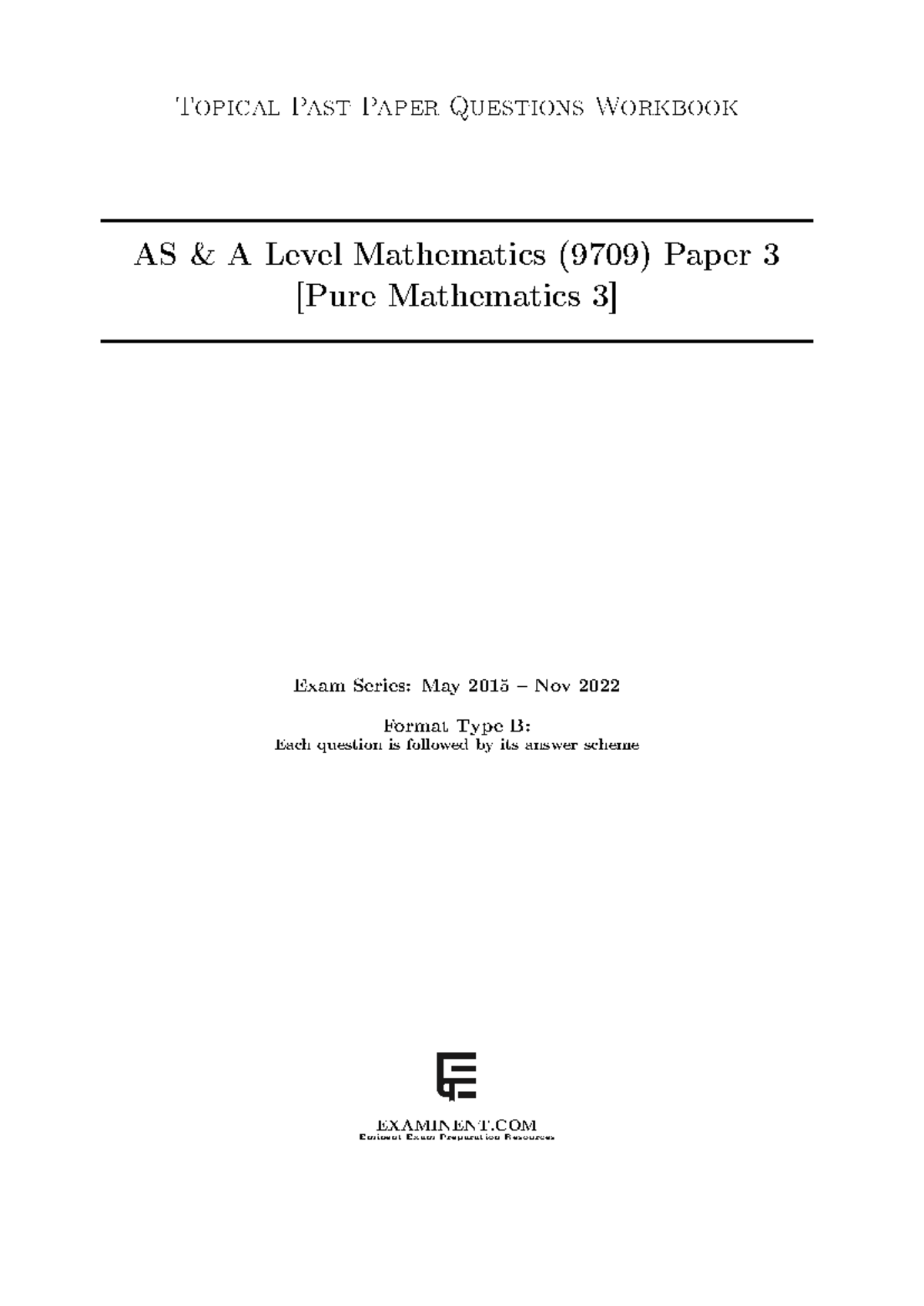 P3 Past Paper Practice Questions & Answers for 9709 Mathematics - Studocu