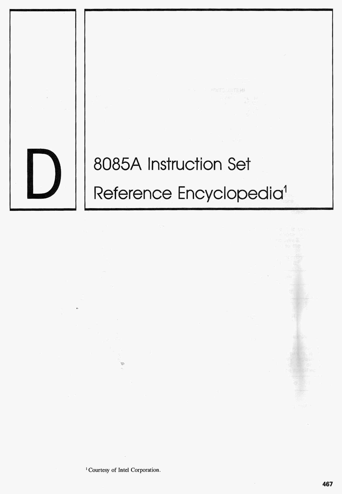 8085-Instruction-Set - D 8085A Instruction Set Reference Encyclopedia1 ...