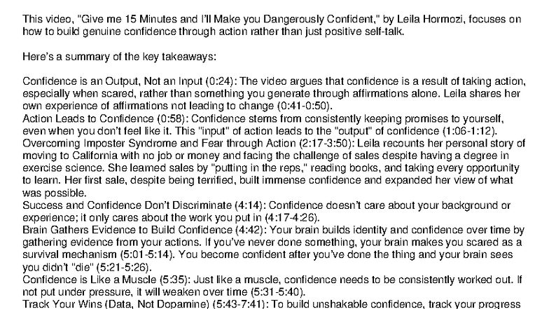 Building Genuine Confidence Through Action: Key Insights from Leila ...