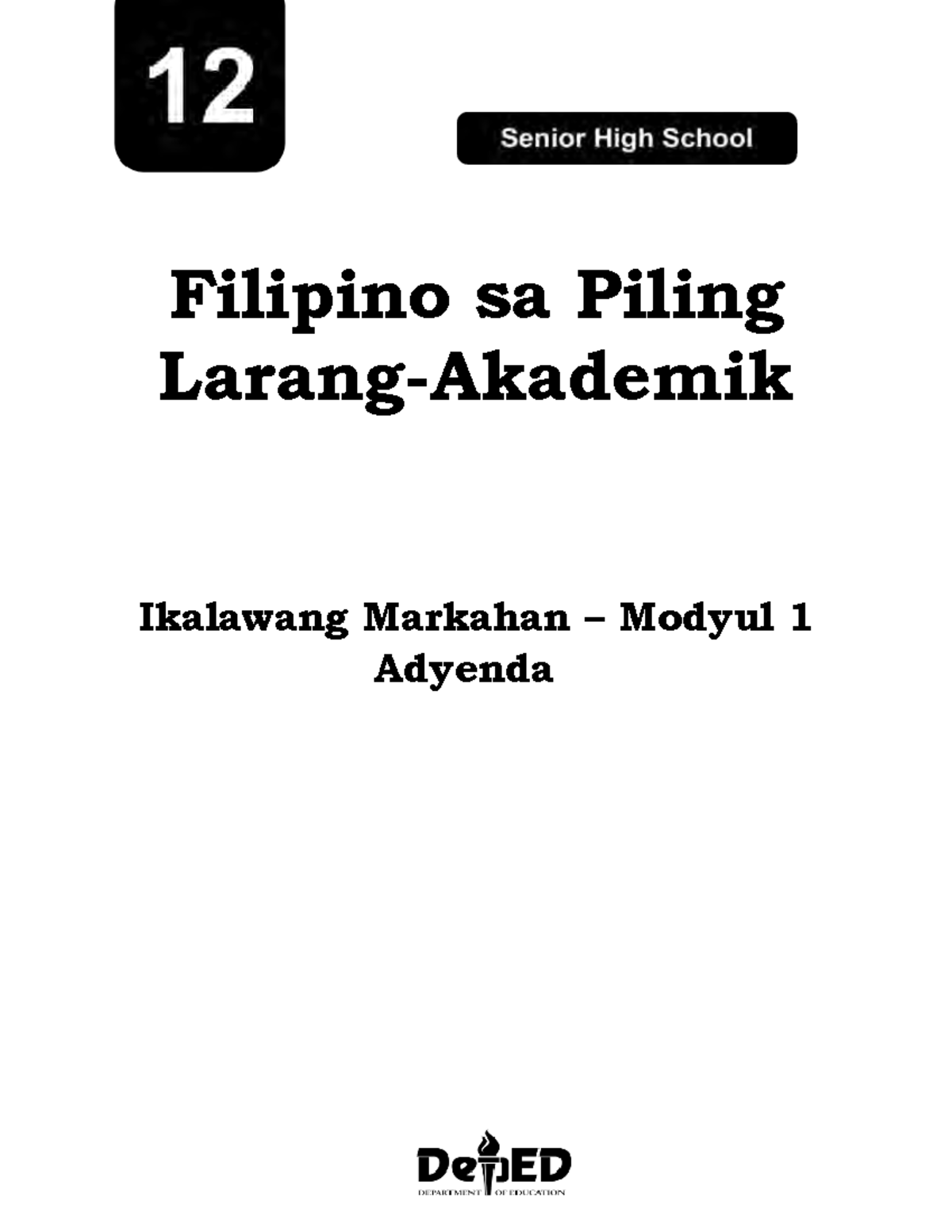 Ikalawang Markahan Modyul 1 sa Filipino sa Piling Larang (Akad) - Studocu