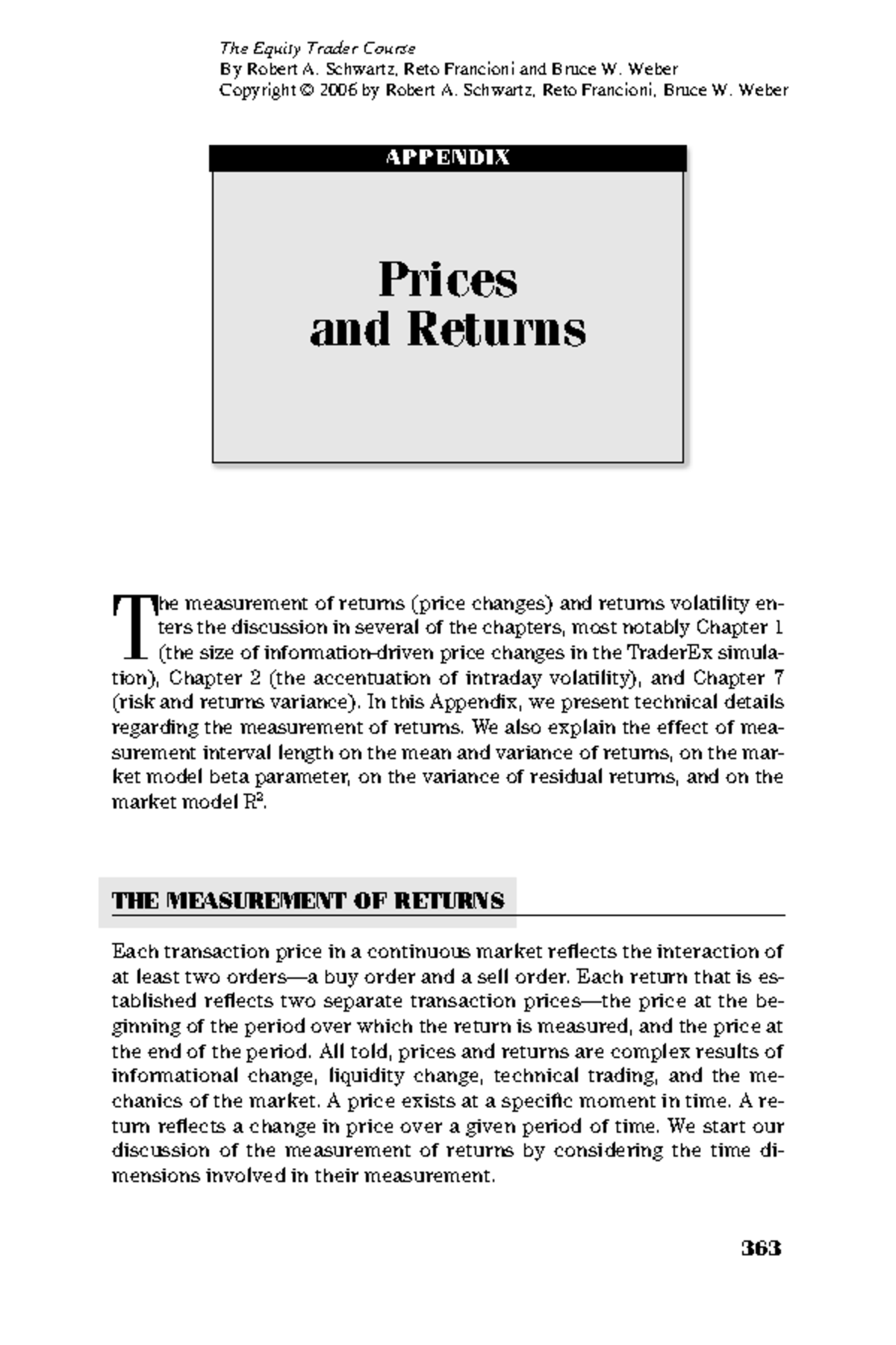 Equity Trader Course (ETC 101): Appendix on Prices and Returns ...