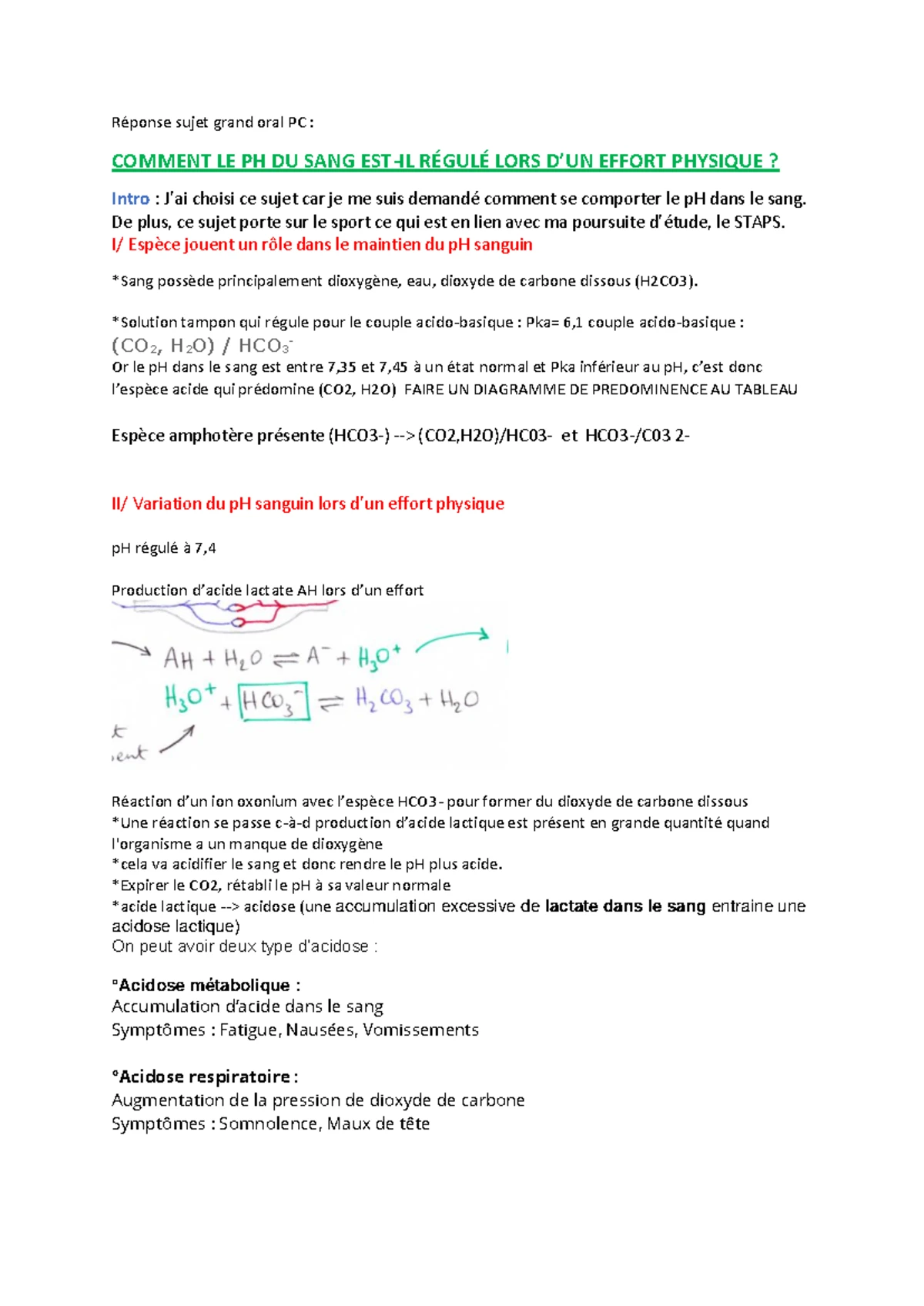 Révisions de Physique-Chimie Terminale Spécialité: Cinétique et ...