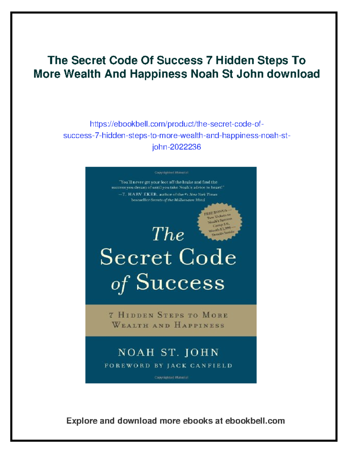 1011118 - The Secret Code of Success: 7 Steps to Wealth & Happiness ...