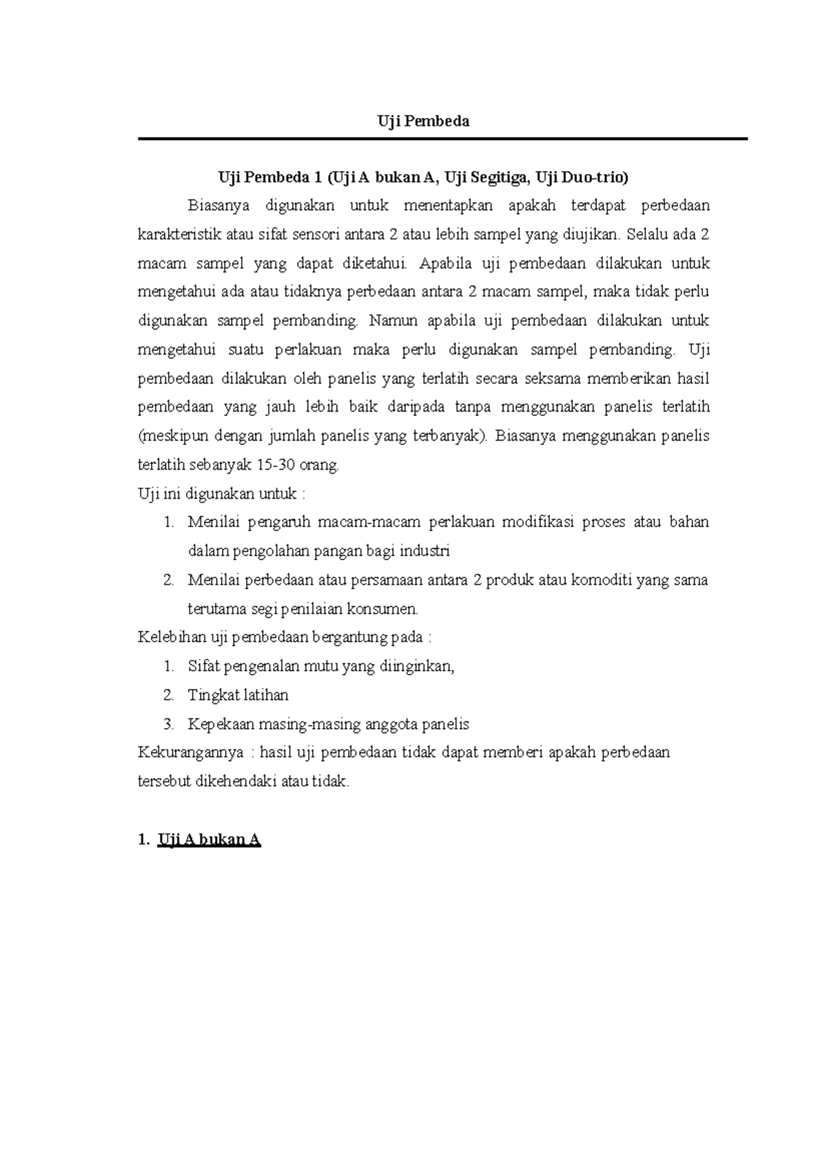 Uji Pembeda Sensori: Metode dan Aplikasi dalam Analisis Uji Pembedaan ...