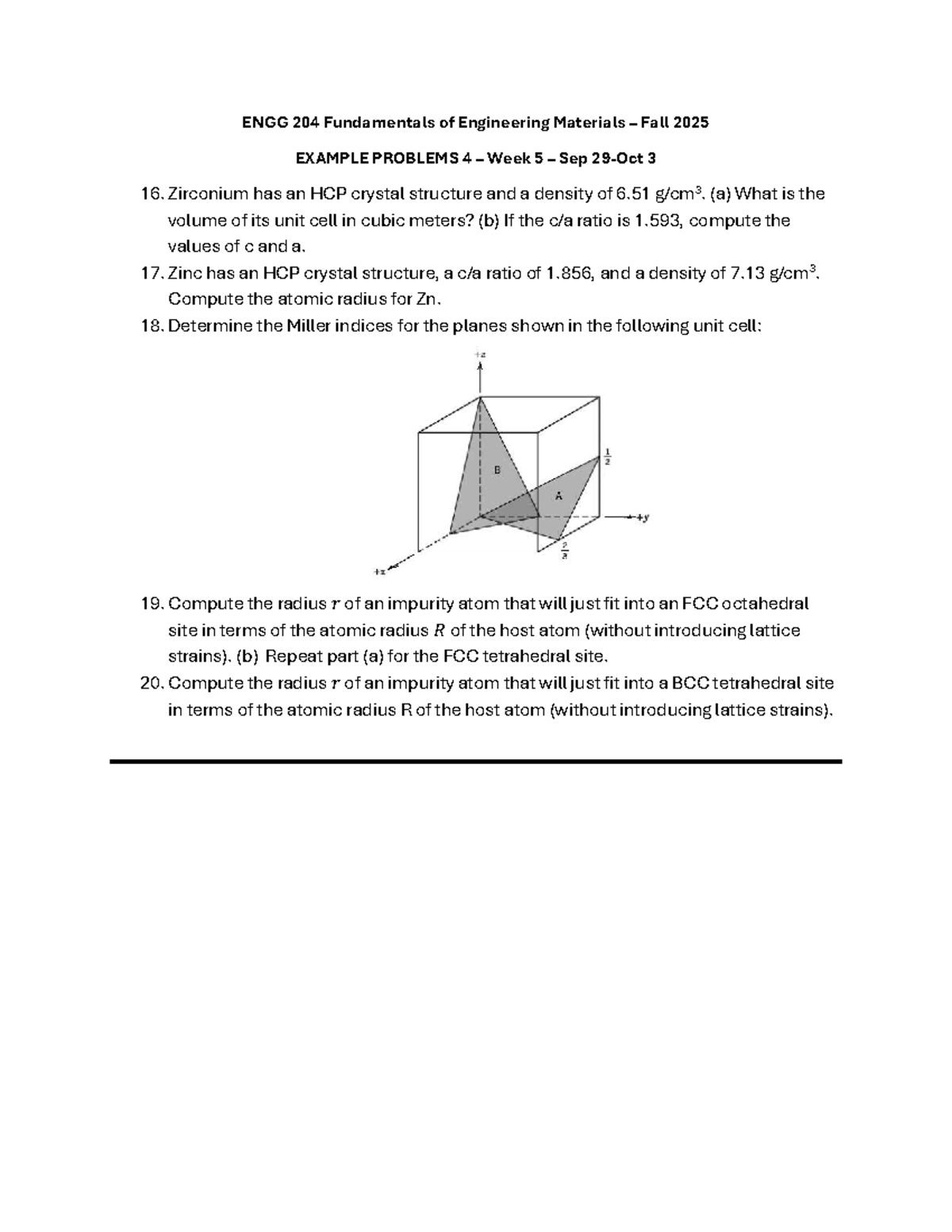 ENGG 204 Example Problems 4 - Week 5 - Sep 29 to Oct 3 - Studocu