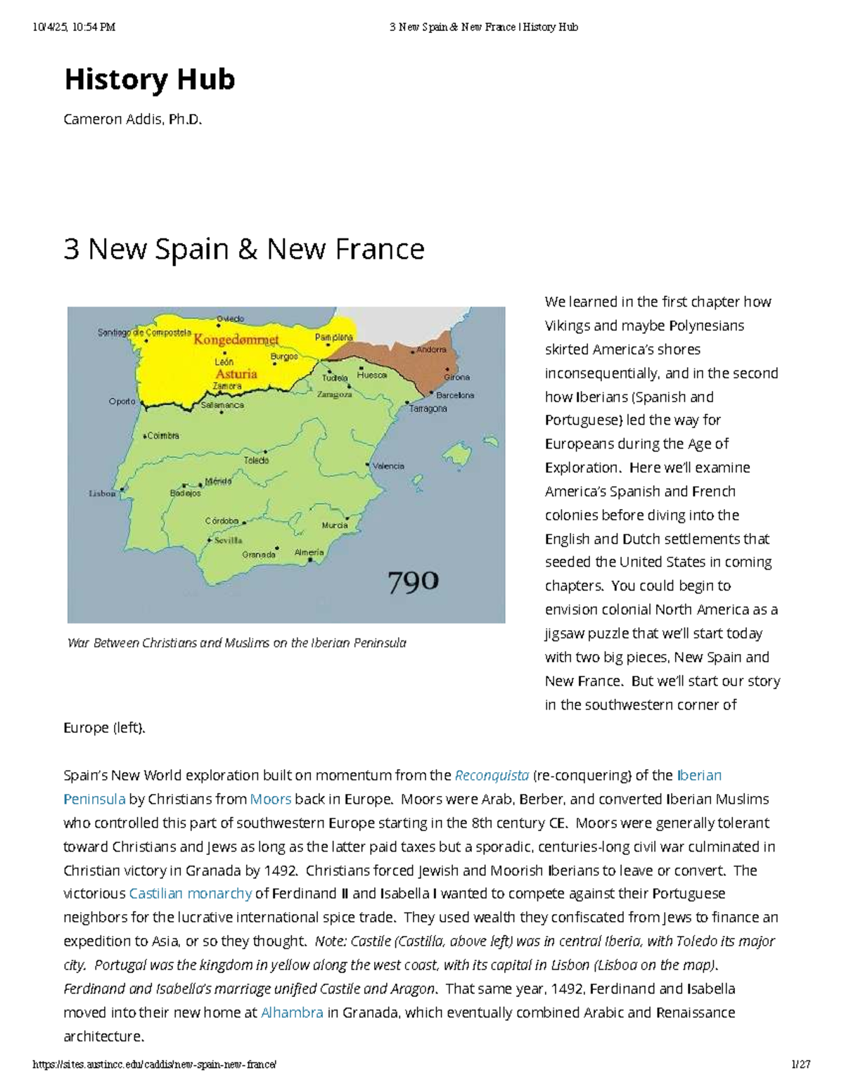 Exploration and Colonization: New Spain & New France (HIST 101) - Studocu