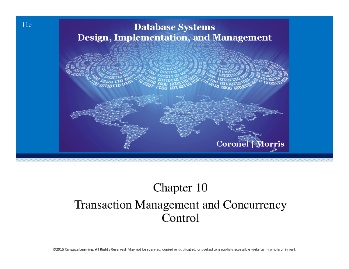 Advanced DB CH2 - GGGG - Database Systems Design, Implementation, and Management Coronel ...