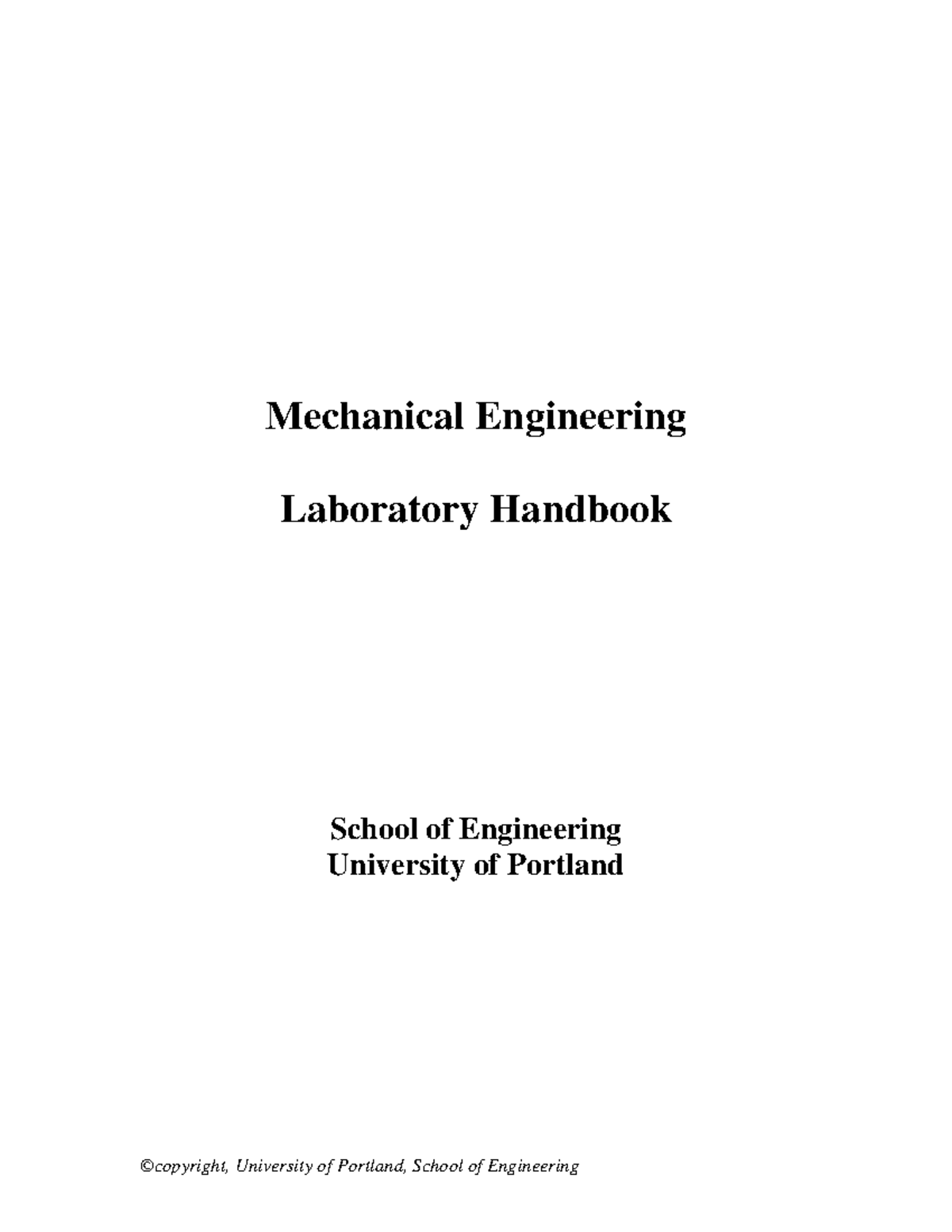 ME 200: Mechanical Engineering Laboratory Handbook and Guidelines - Studocu