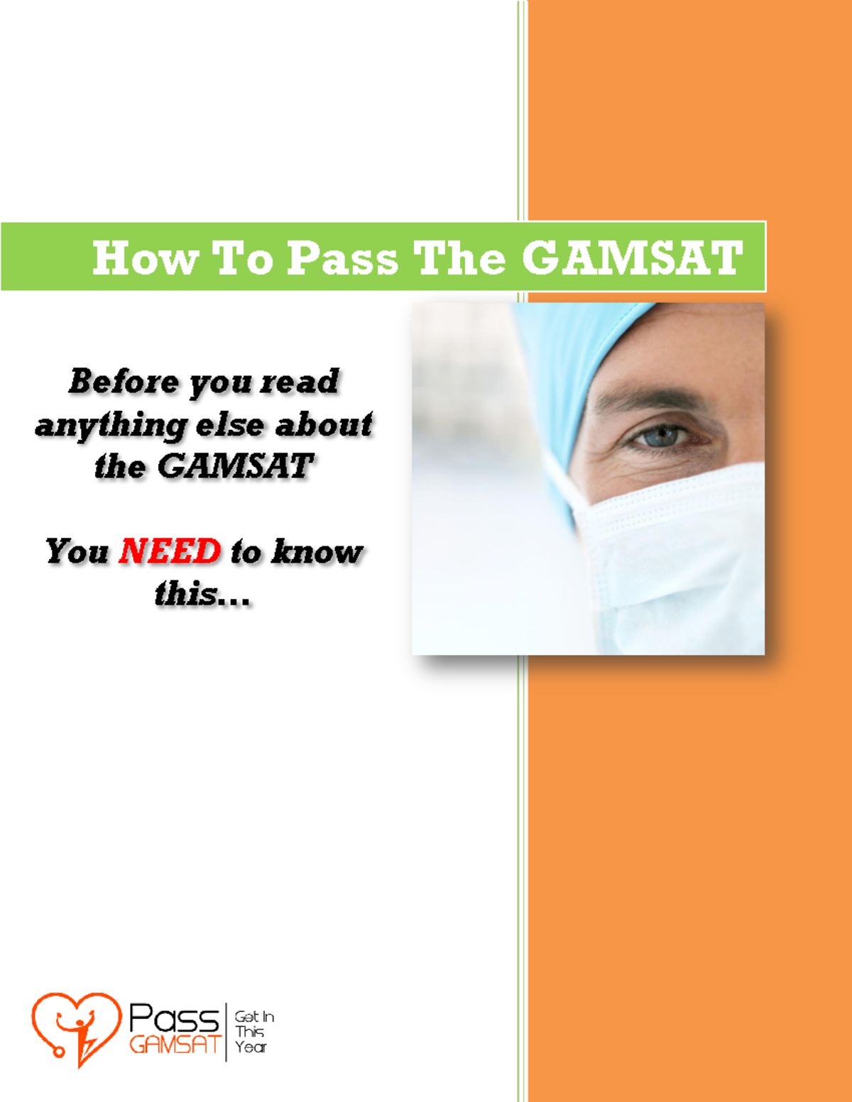 Oz How To Pass The Gamsat - Before you read anything else about the ...
