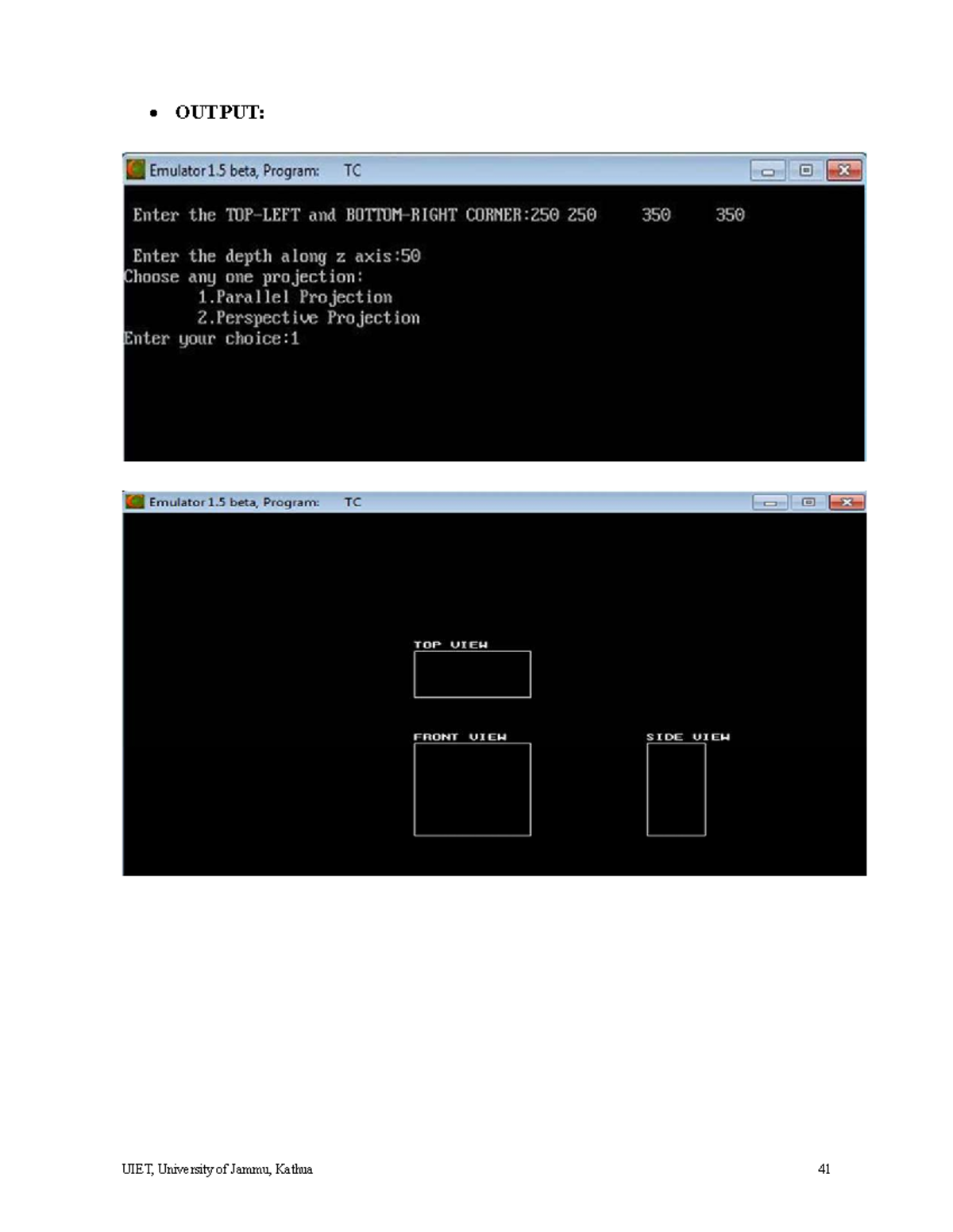 Exp6-7 - Computer graphics practical - OUTPUT: Experiment 6: 3D ...