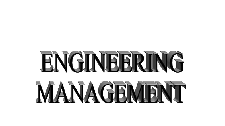 ENG 101: Engineering Management - Controlling and Operations Overview - Studocu