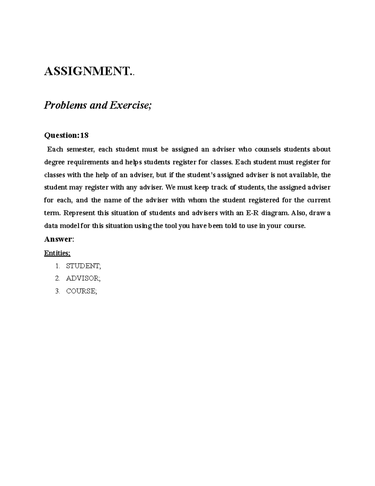 Database Management System: ERD for Student Advisers & Symphony ...