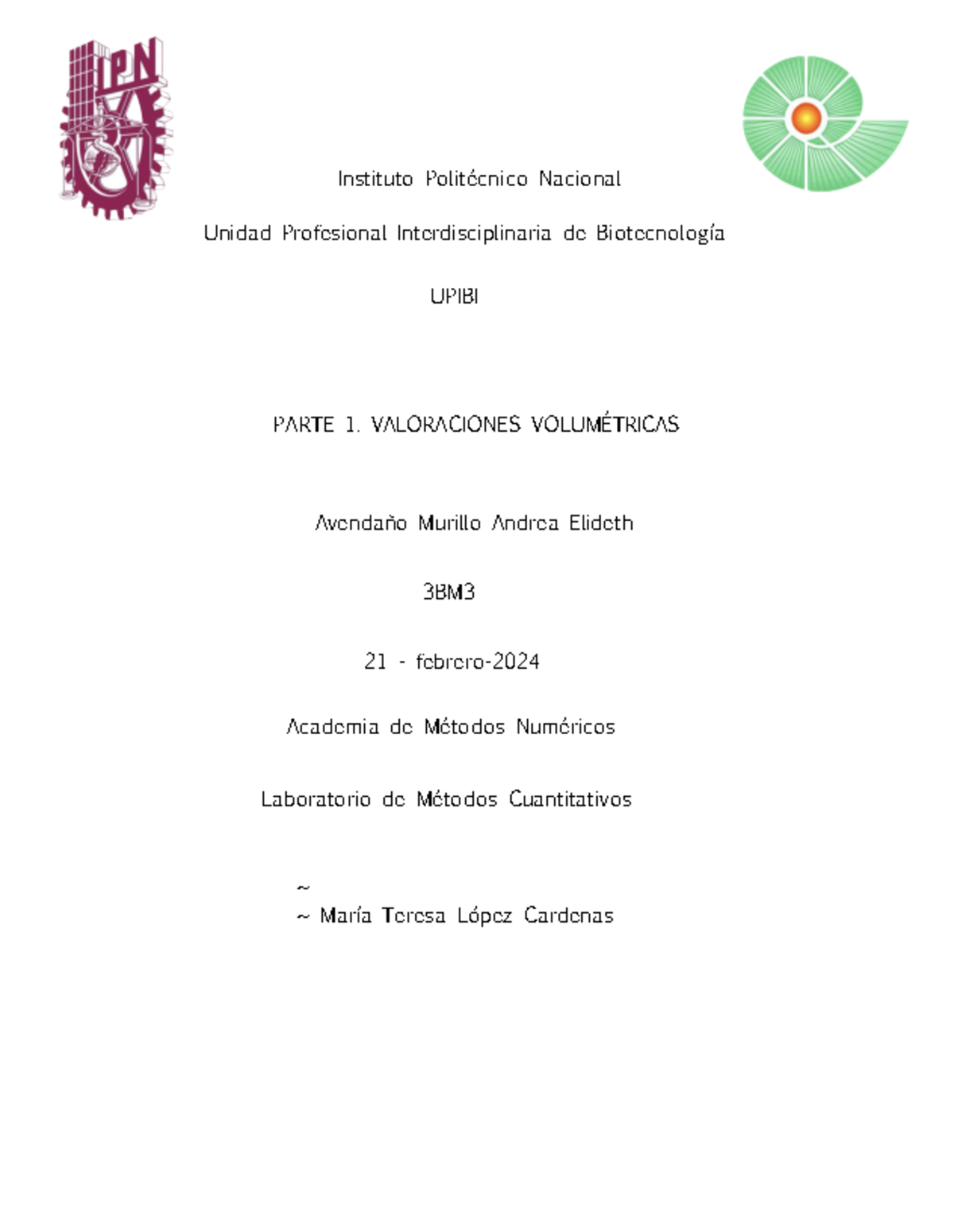 3BM3 B1 Eq1 bitacora - Biologia - Instituto Politécnico Nacional Unidad ...