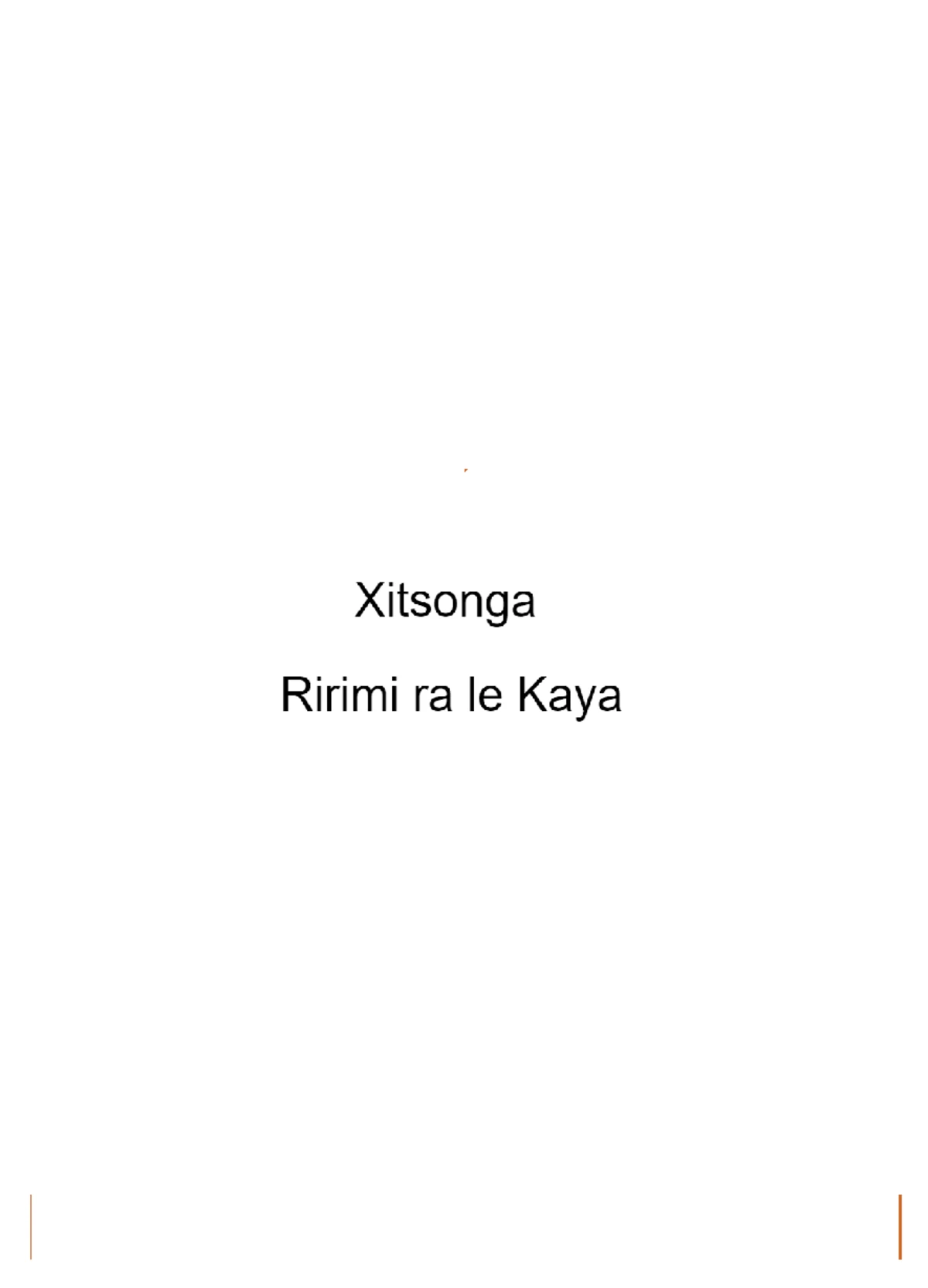 Xitsonga HL - MTG - Poems - MIND THE GAP XITSONGA HL GIREDI YA 12 Tsima ...
