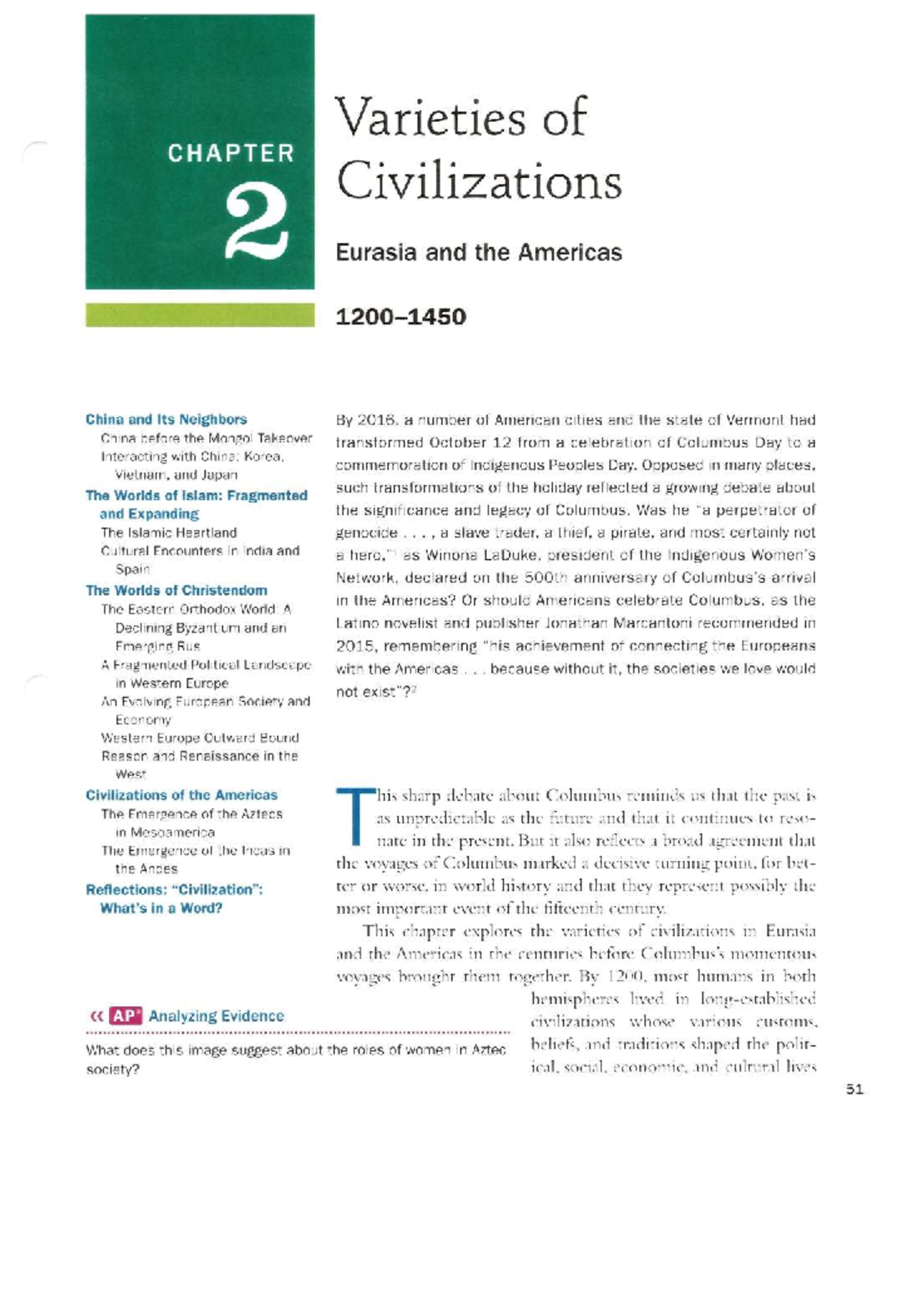 CHAPTER 2: Varieties of Civilizations in Eurasia and the Americas - Studocu