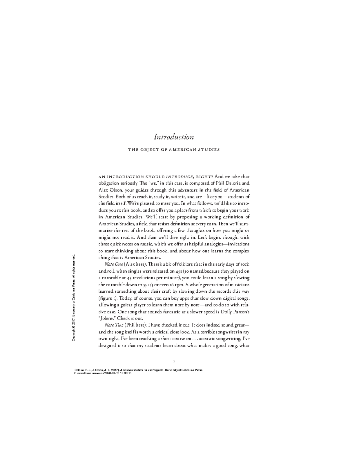 American Studies A User's Guide: Introduction to the Field - Studocu