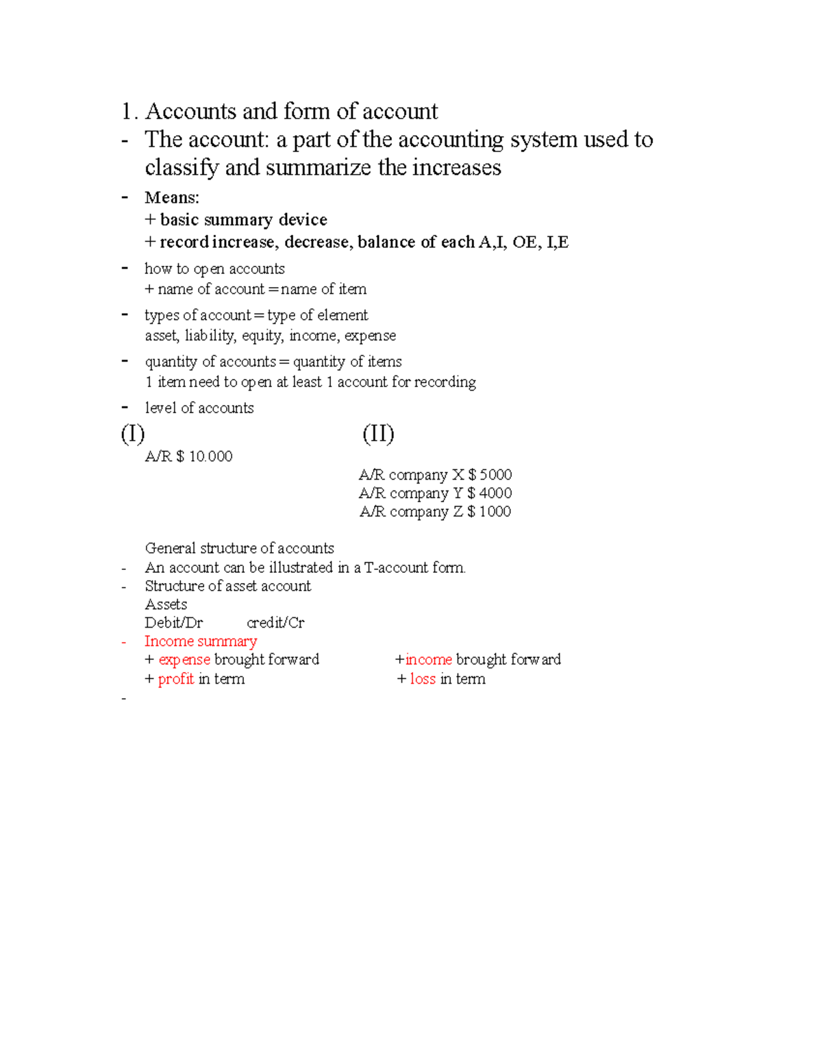Accounts and Forms of Accounting: Principles and Types Explained - Studocu