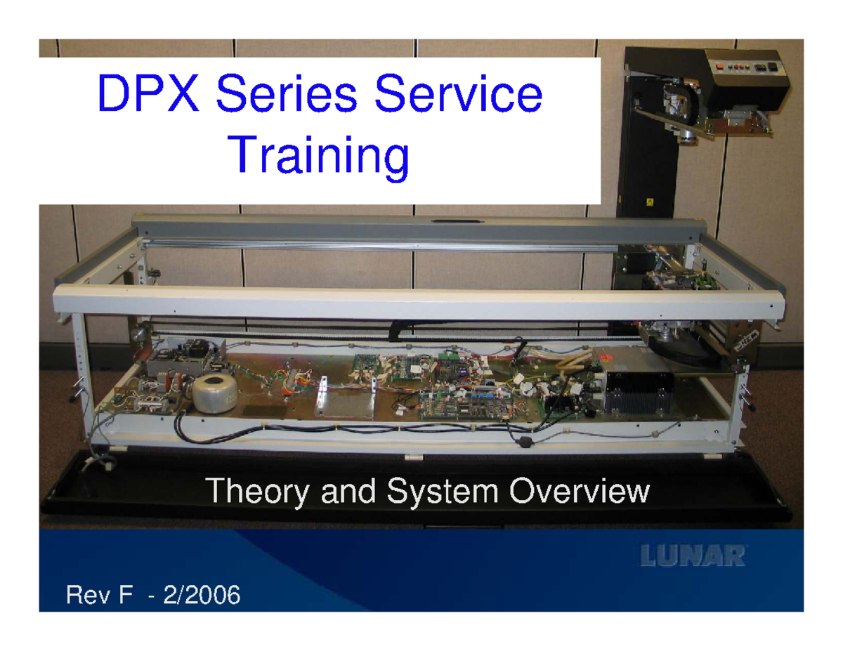 Densitometro G.E Lunar DPXService manual - DPX Series Service Training Theory and System ...