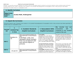 Passsed D630 Task 3 - D630 Task 3 - Evaluating Curriculum Alignment ...