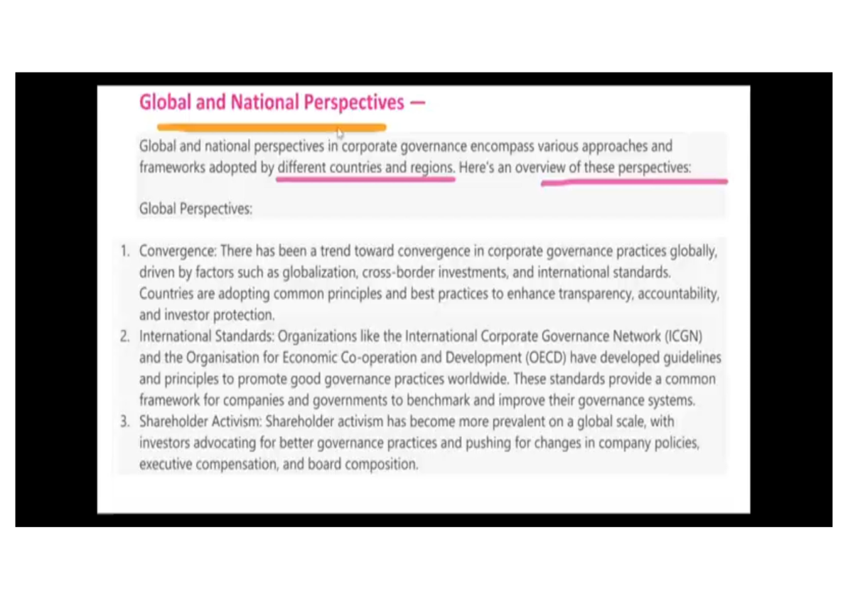 II - Notes - Global and National Perspectives Global and national ...