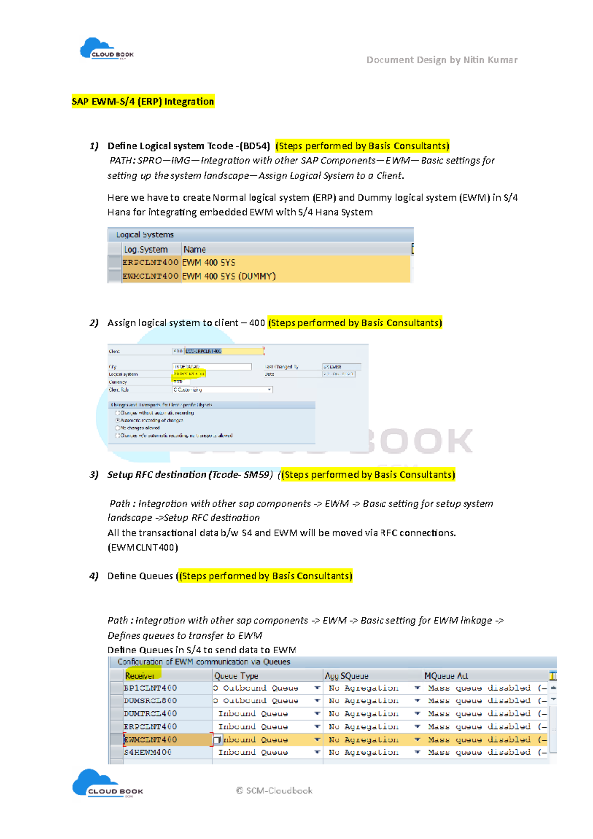 SAP EWM Integration Steps: Logical System Setup & Configuration - Studocu