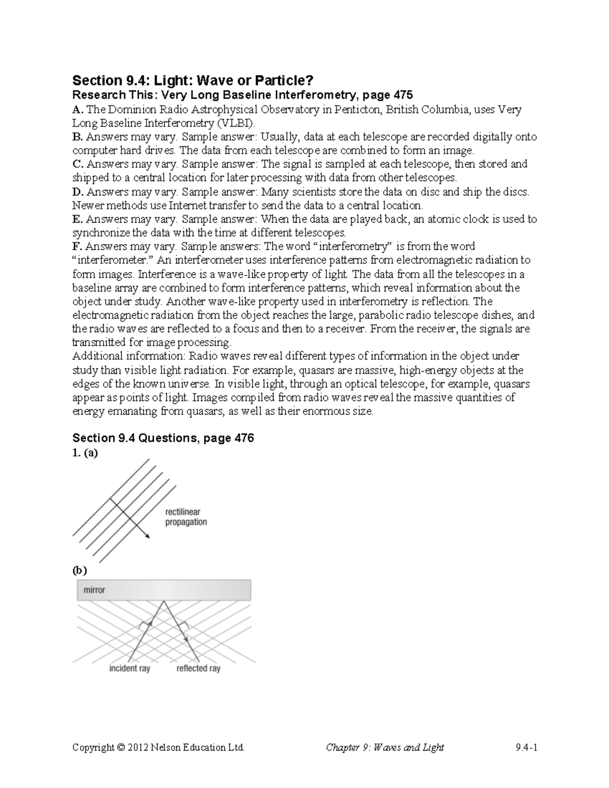 Phys12 sm 09 4 - Summary. - Copyright © 2012 Nelson Education Ltd ...