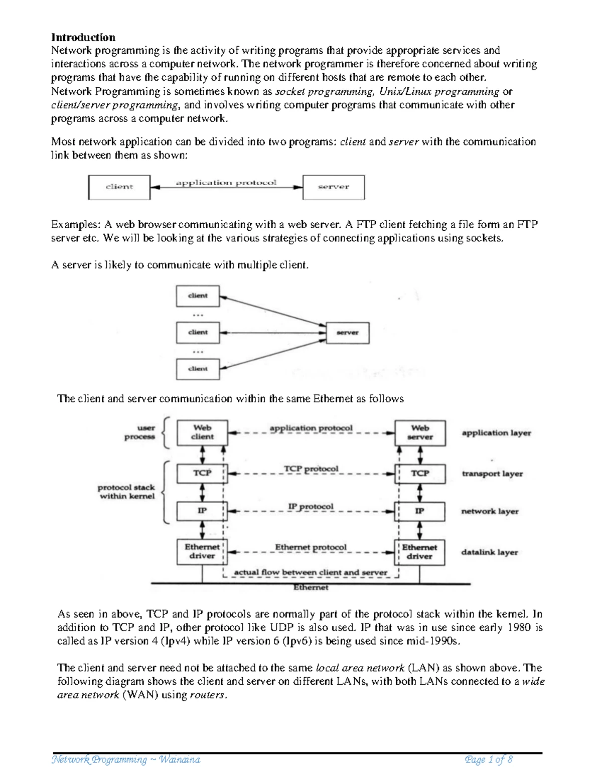Lecture 1 - Introduction to Network Programming - 02/02/16 BIT 3105 1 ...