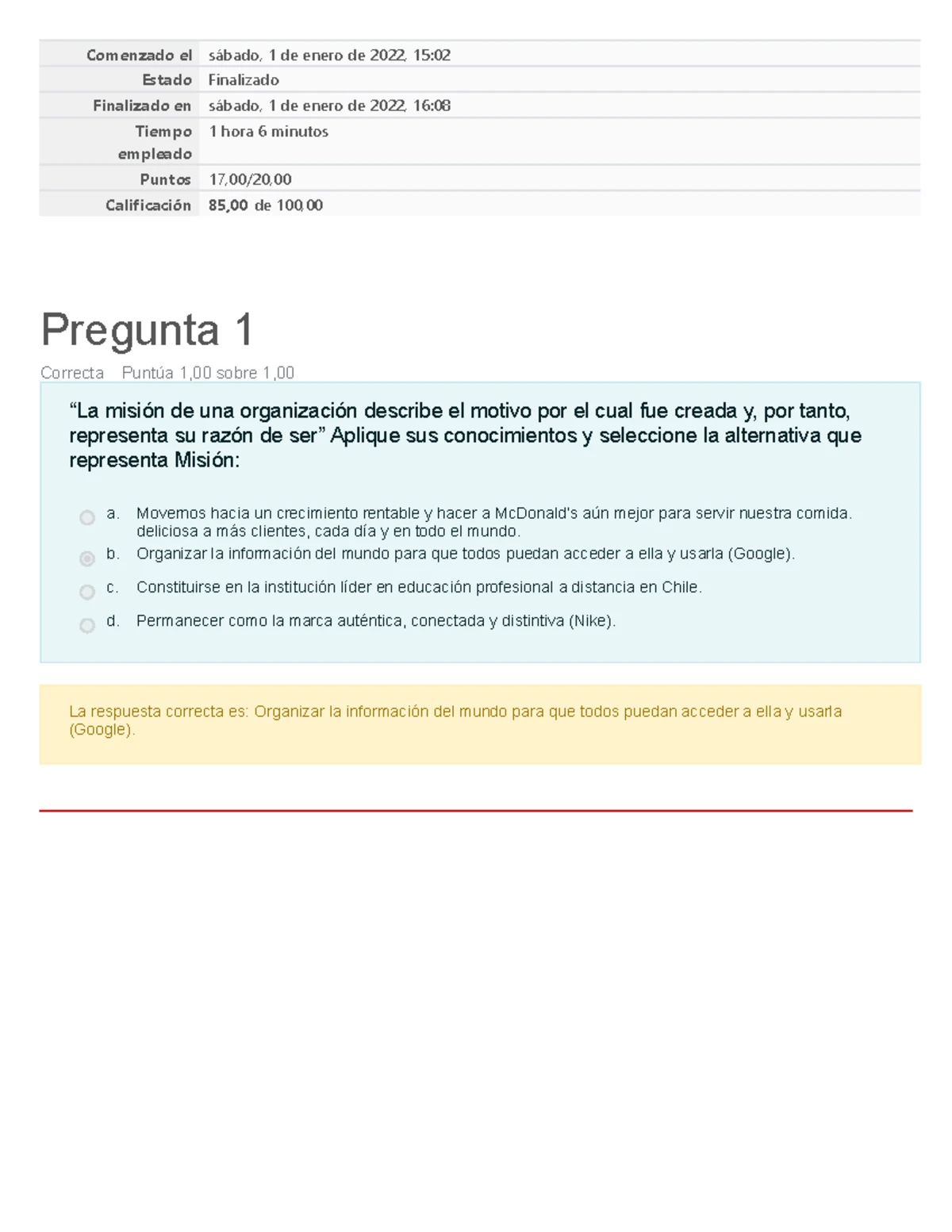 Prueba 2 - Comunicacion Y Redaccion - Comenzado el domingo, 2 de enero ...