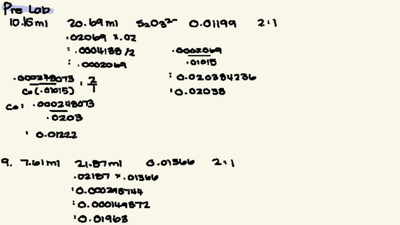 Chem 1050 Lab 1: Pre and Post Lab Calculations - Studocu