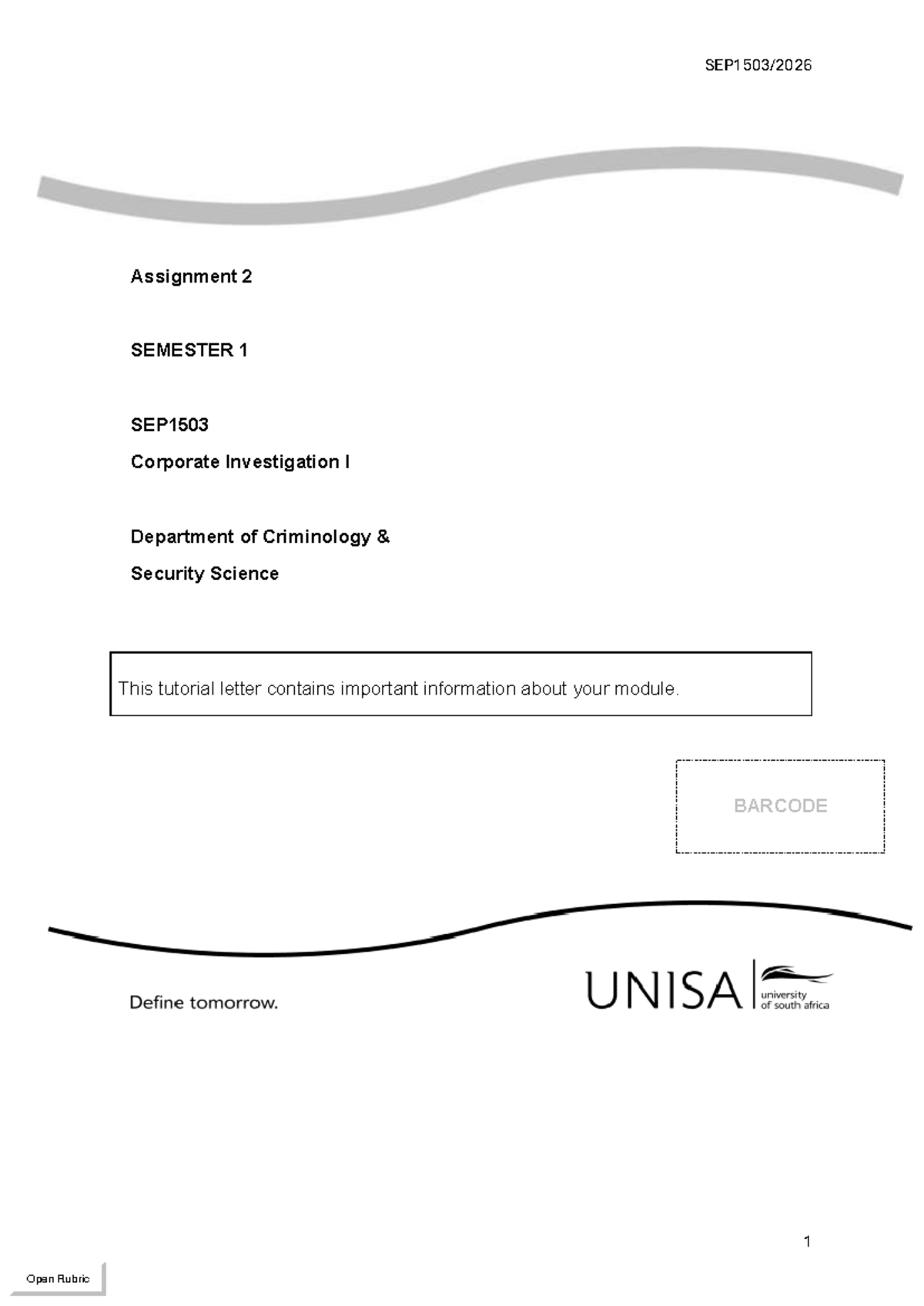 SEP1503 Assignment 2: Corporate Investigation I Case Study & Essay ...