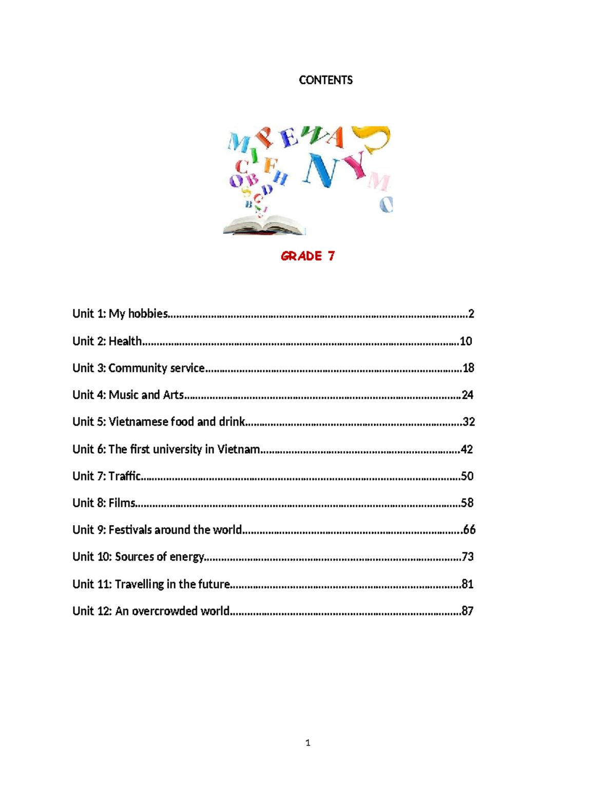 Vocab Study Guide for Grade 7: Units 1-3 Overview - Studocu