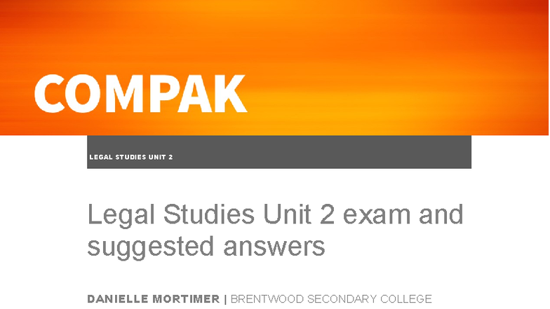 Practice Exam 2025: VCE Legal Studies Unit 2 with Suggested Answers ...