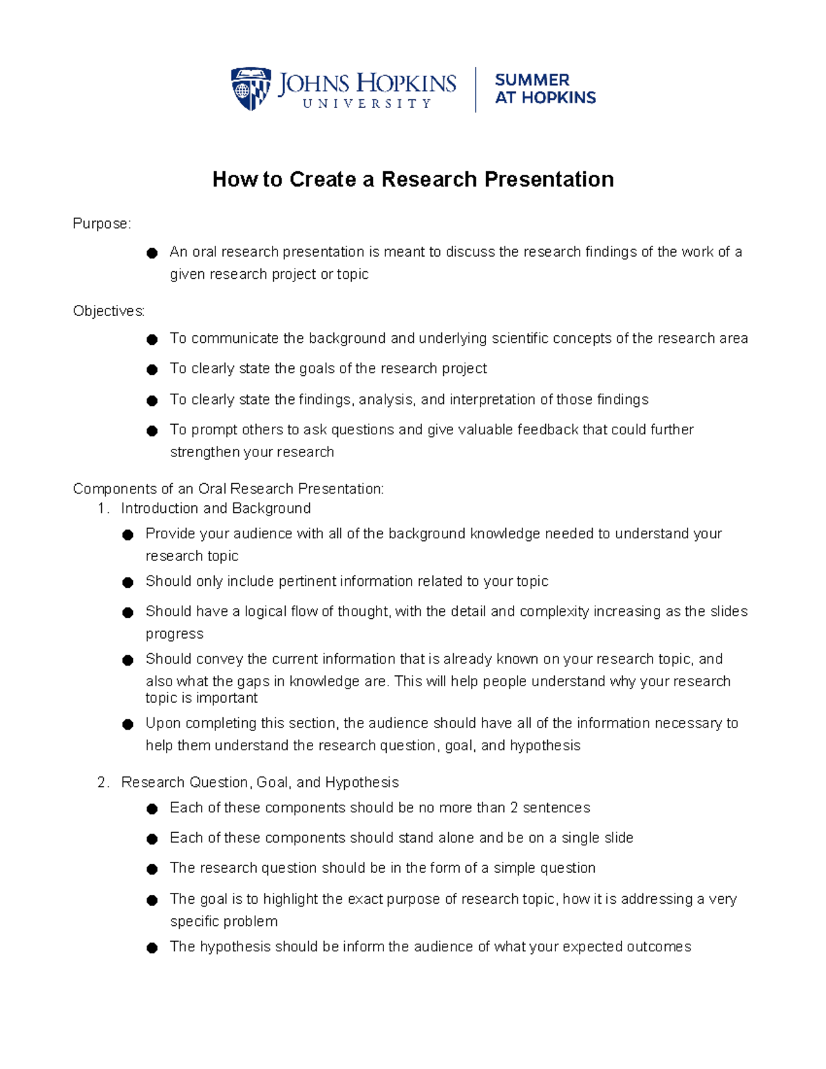 Creating an Effective Research Presentation Guide - Studocu