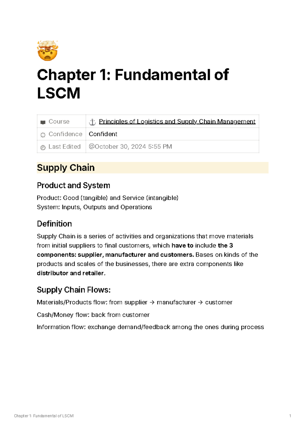 Chapter 1 Fundamental of LSCM - 🤯 Chapter 1: Fundamental of LSCM Course ...