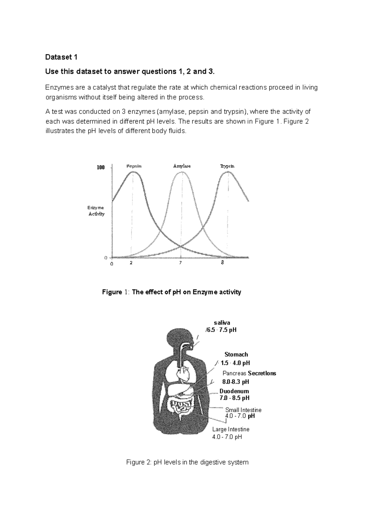FIA1 Data Test: Enzyme Activity, Diffusion, and Osmosis Analysis - Studocu
