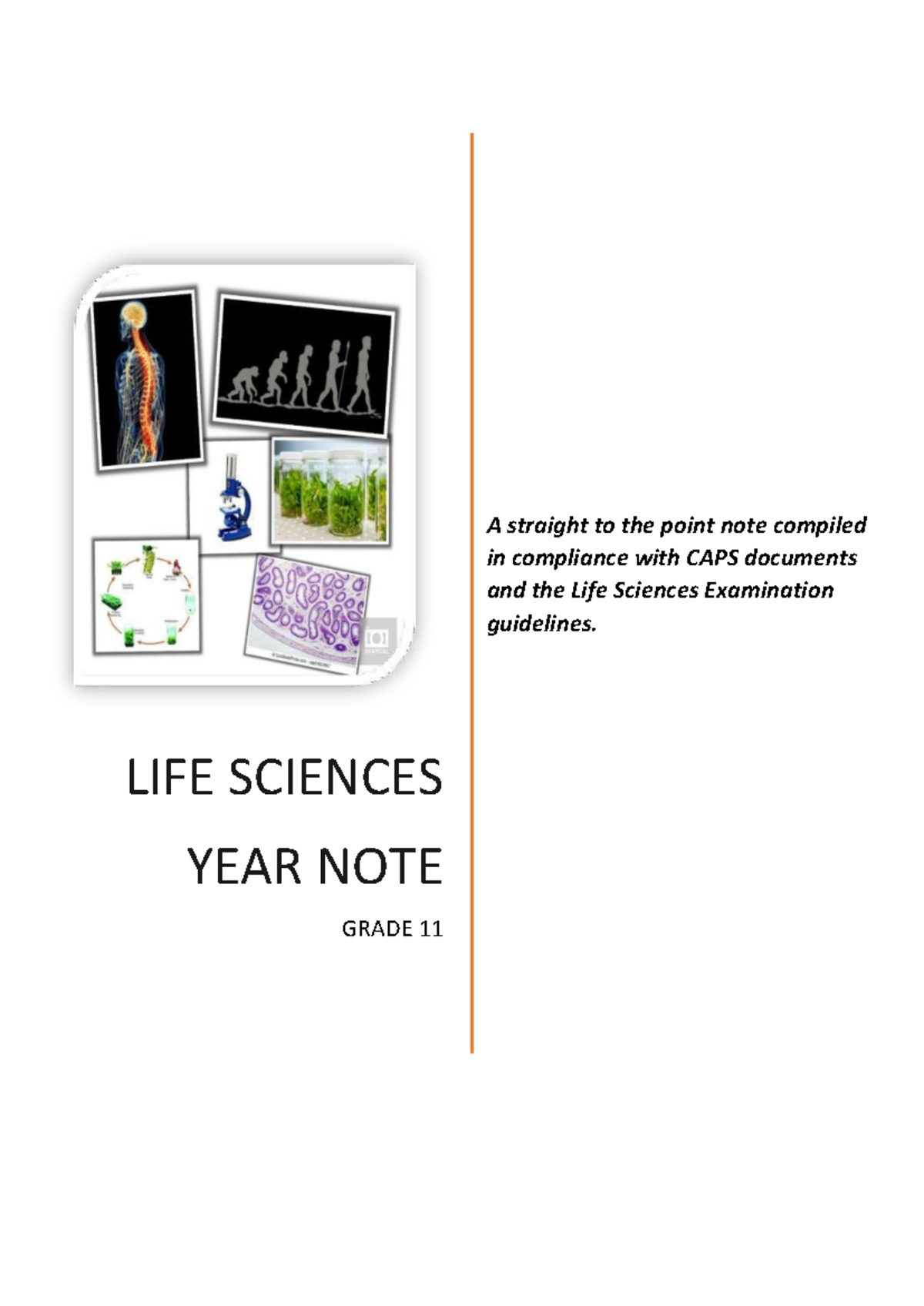 Grade 12 Life Sciences Notes: Comprehensive Study Guide 2024 - Studocu