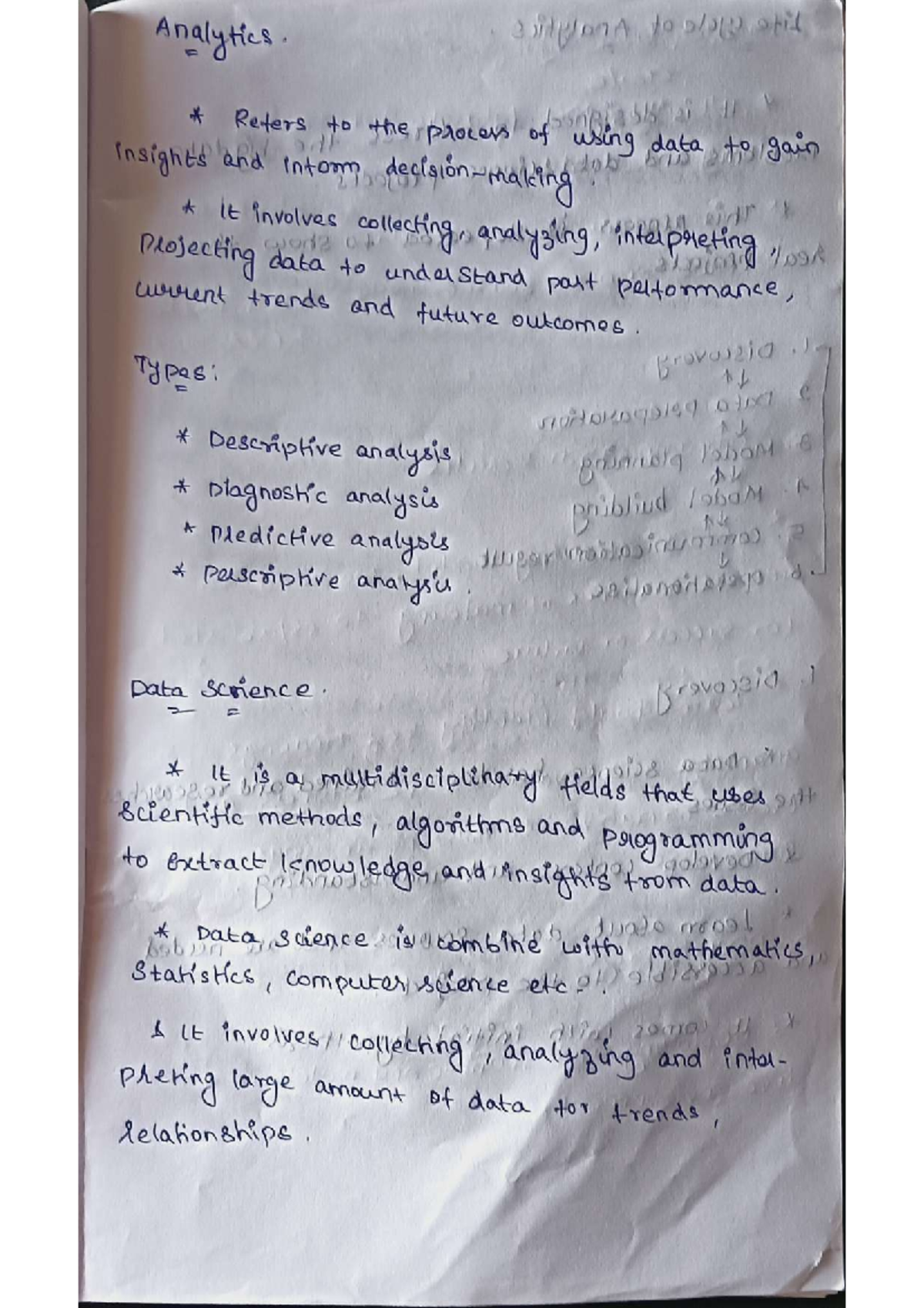 BA - Analytics Overview: Types, Processes, and Applications - Studocu