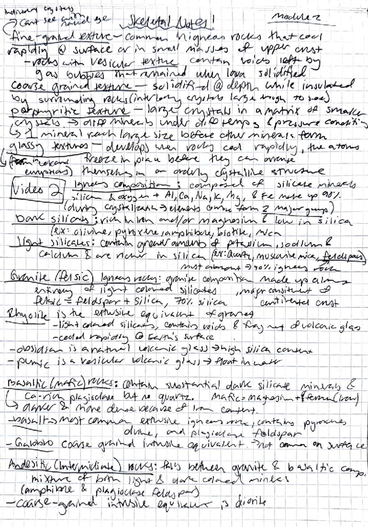 Individual Crystals and Igneous Rock Textures - Module Notes - Studocu