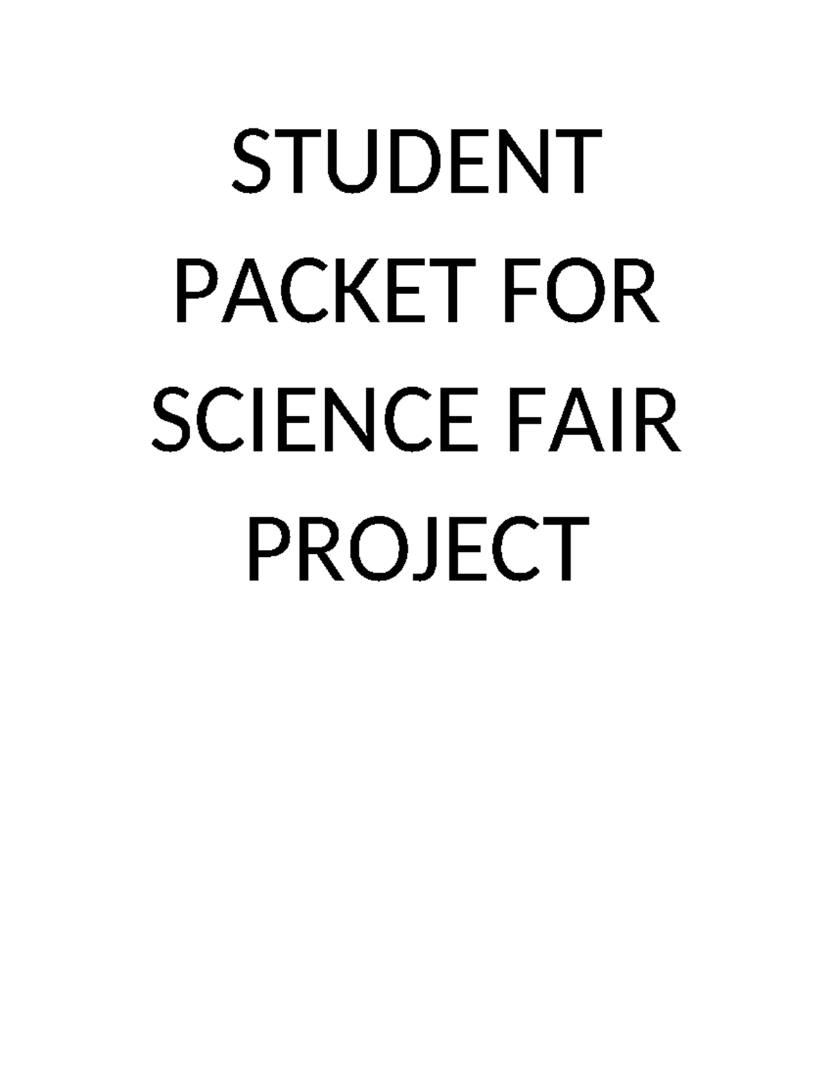 Science Fair Project Guide: Steps & Requirements - Studocu