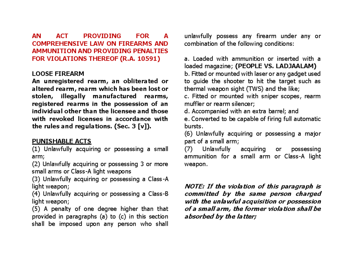 Title IX: Crimes Against Liberty and Security - Comprehensive Review ...