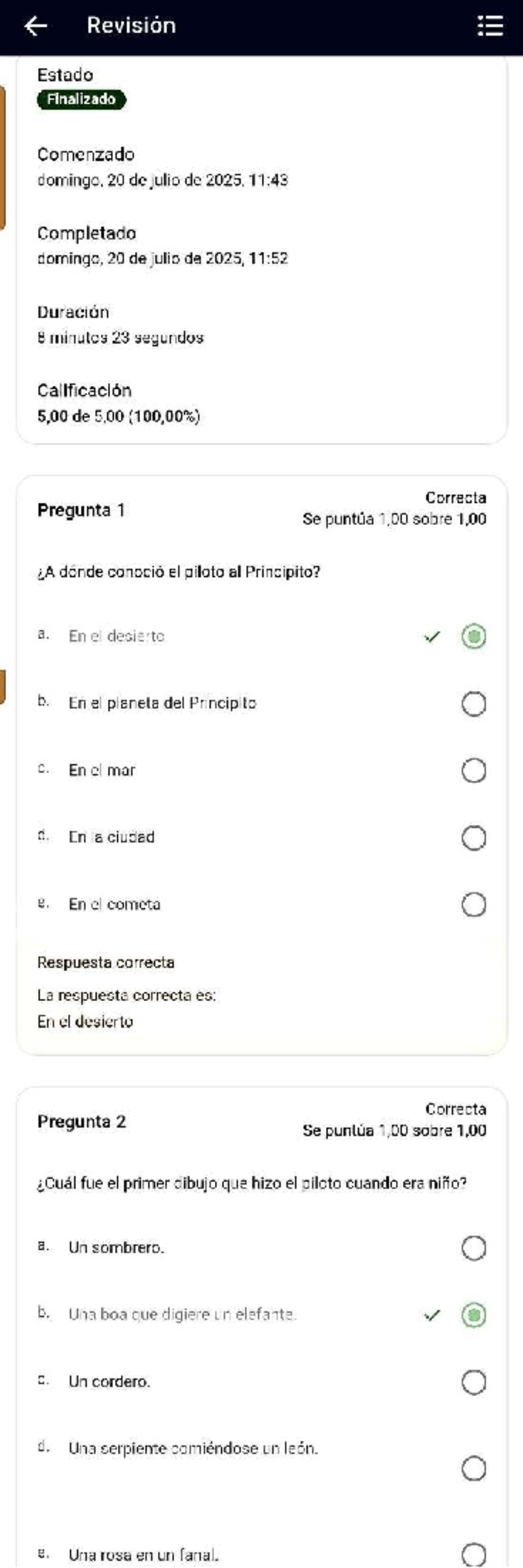 Control de Lectura: El Principito - Español General UNAH - Studocu