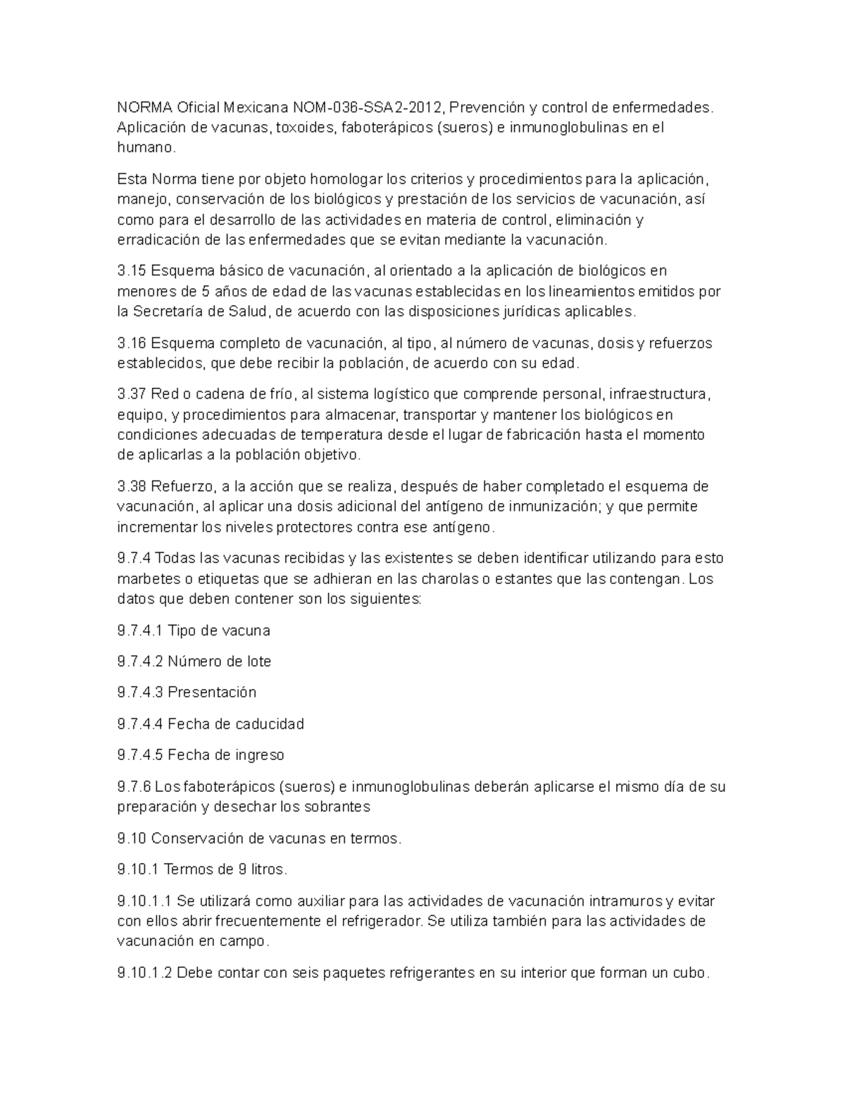 Nom 036 - Nom - NORMA Oficial Mexicana NOM- 036 - SSA2-2012, Prevención ...