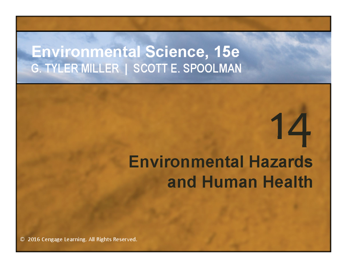 Environmental Science Chapter 14: Hazards to Human Health - Studocu